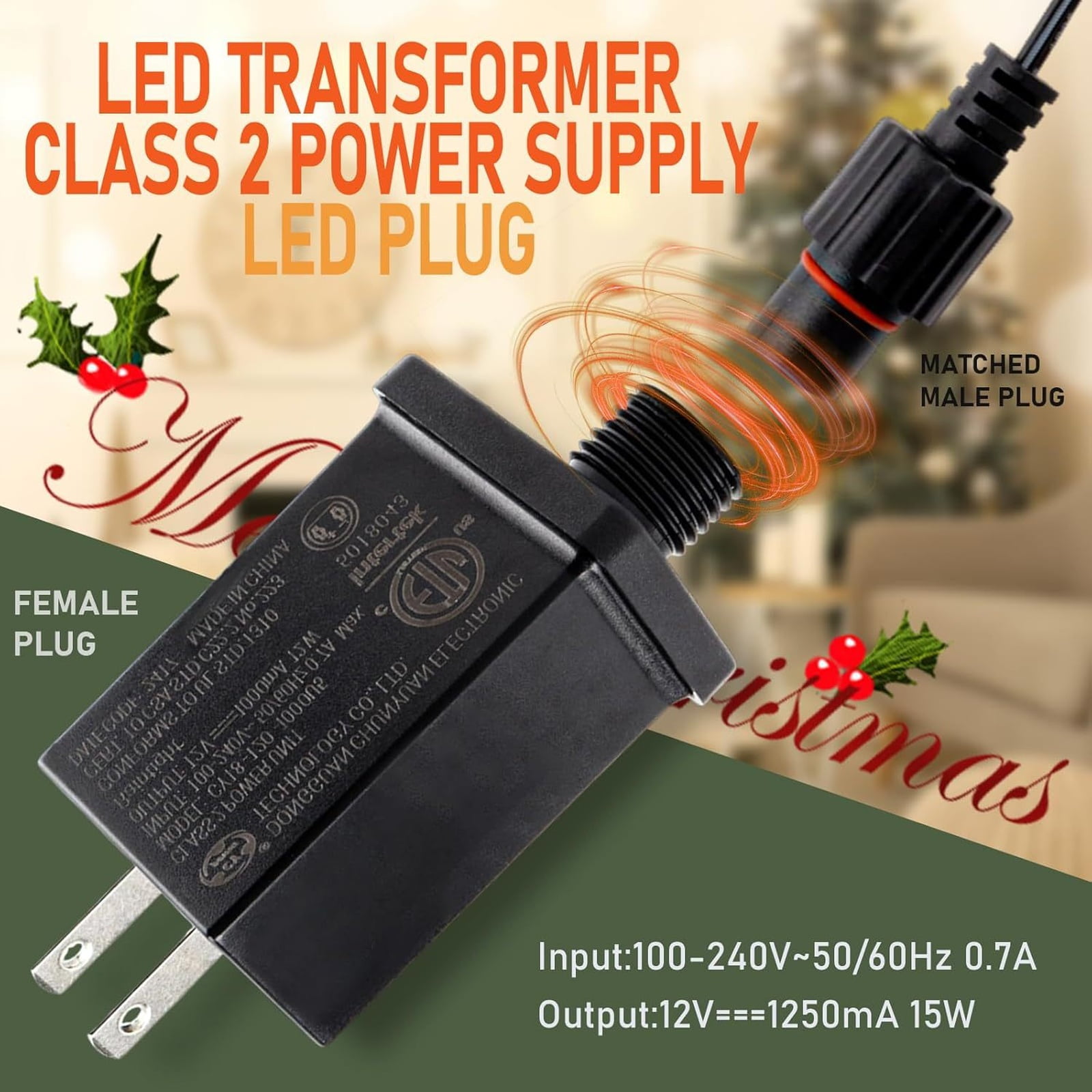 Class 2 Power Supply - Light Adapter Plug - 2 Pack 12v 1.5a Power ...