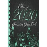 Class of 2020 : Graduation Guest Book I Elegant Black and Turquoise ...