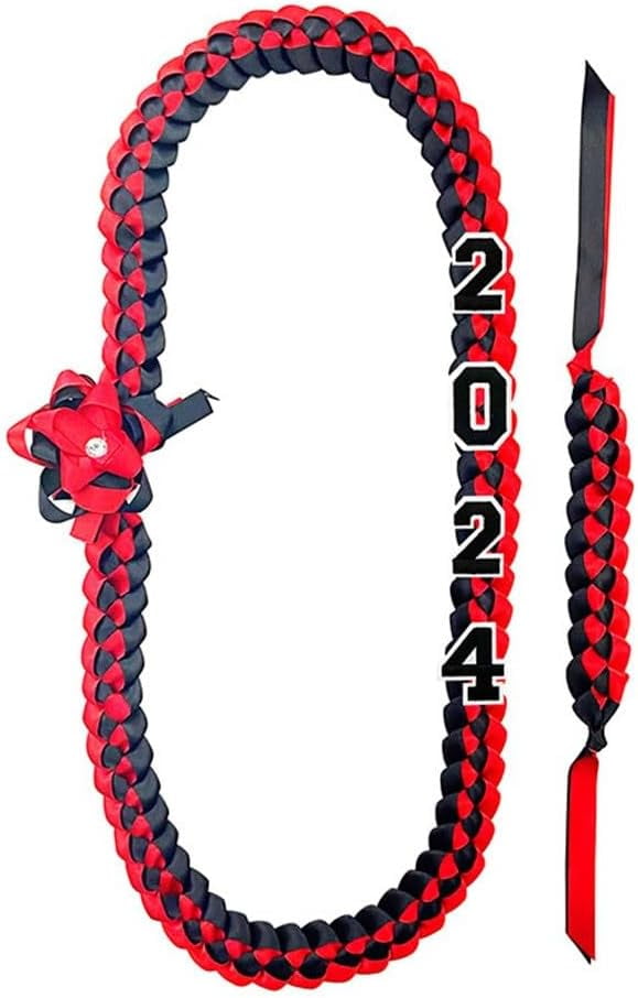 Class of 2024 Graduation Leis with Bracelets,Handmade Double Braided ...