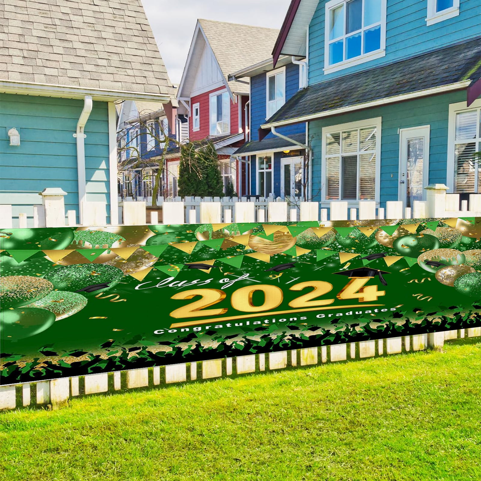 Class of 2024 Party Backdrop Graduation Bokeh Sequin Spots Birthday ...