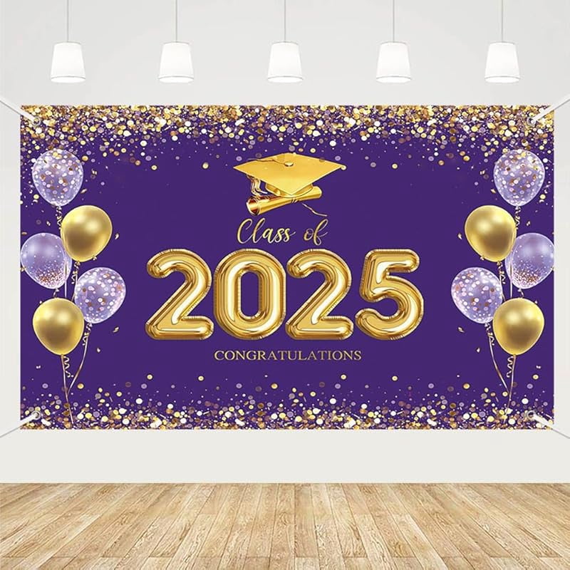 Class of 2025 Congratulations Backdrop Graduation Photography ...