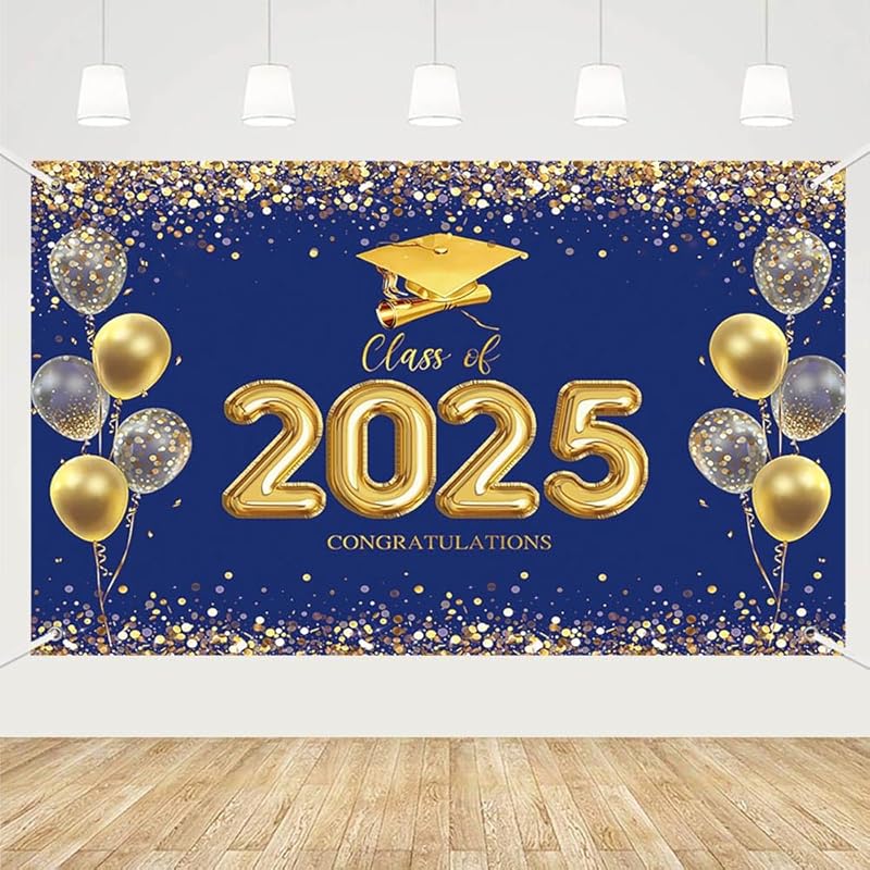 Class of 2025 Congratulations Backdrop Graduation Photography ...