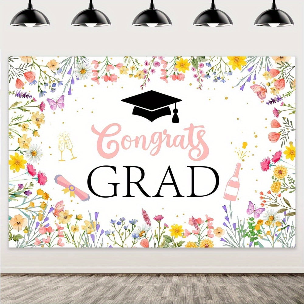 Class of 2025 Graduation Backdrop Congrats GRAD Wall Hanging with ...