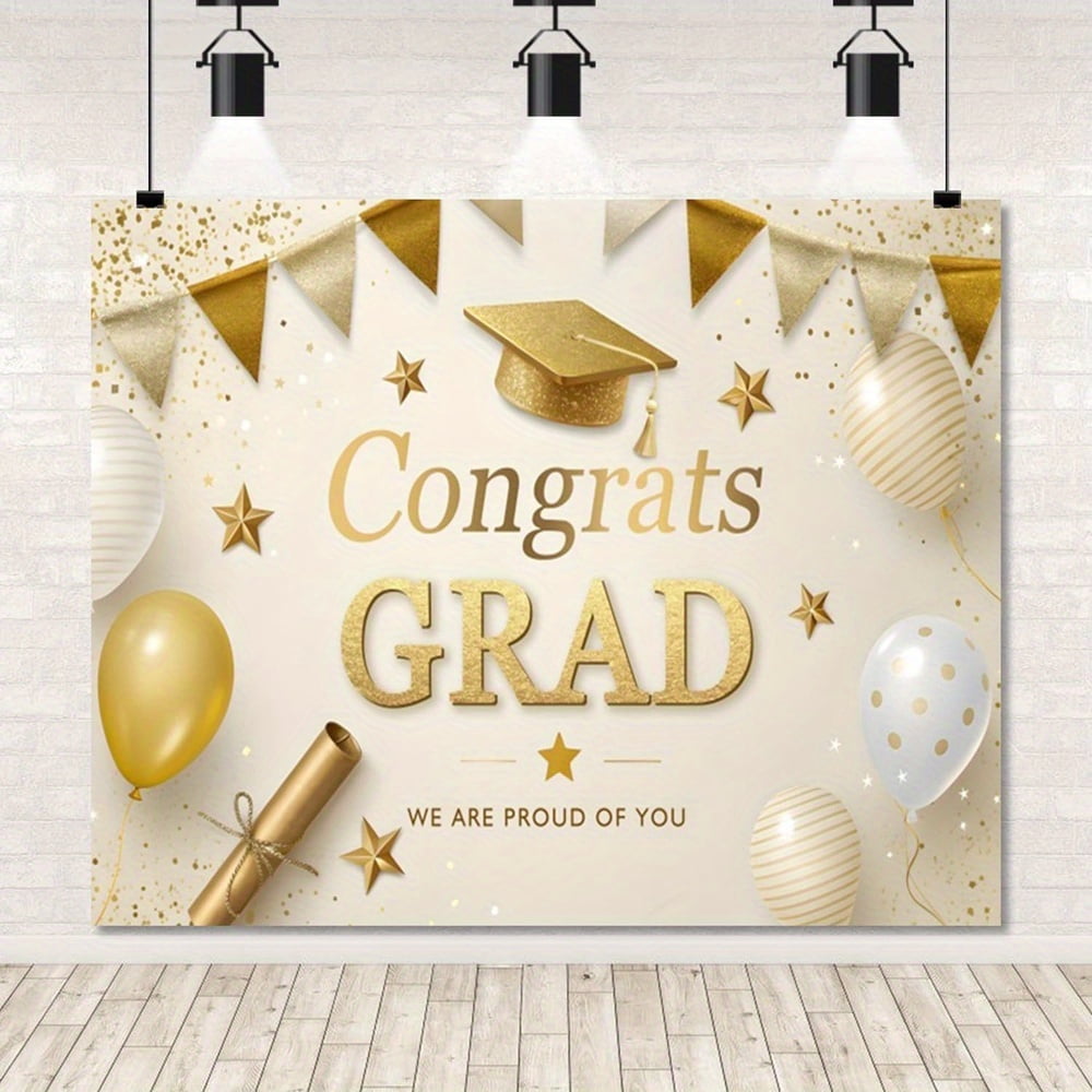 Class of 2025 Graduation Backdrop Congrats Grad Wall Hanging with ...