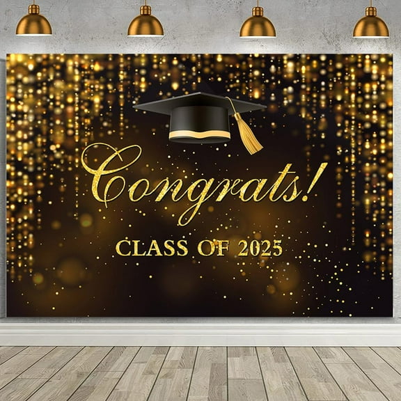 Congrats Grad Backdrop, 70.8''x43.3'' Graduation Background/Class of ...