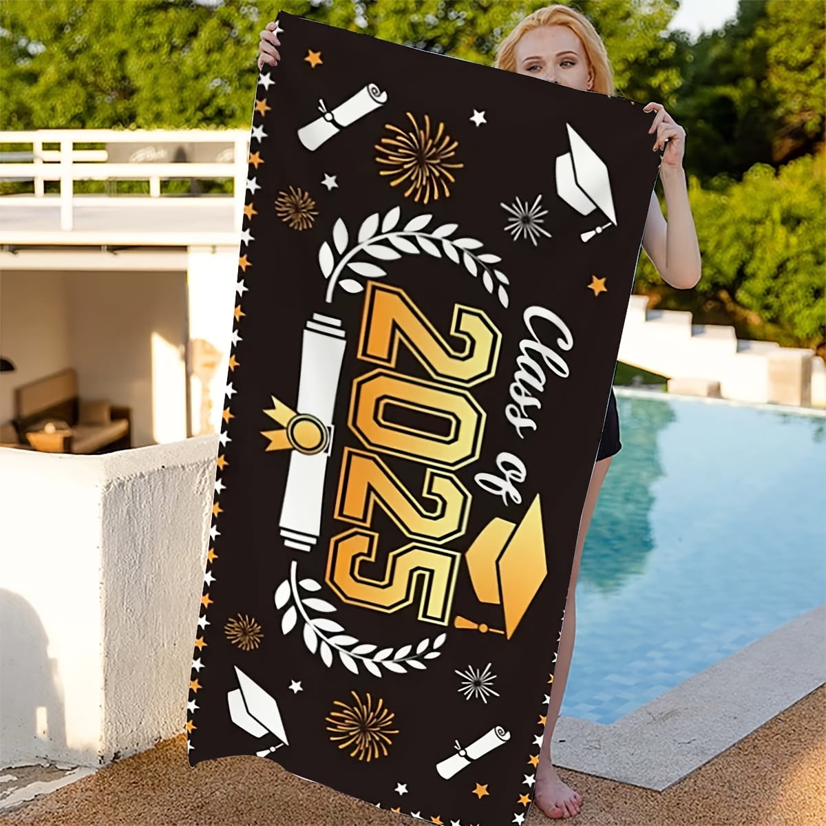 Class of 2025 Graduation Beach Towel - Absorbency Ultra-Soft, Vibrant ...