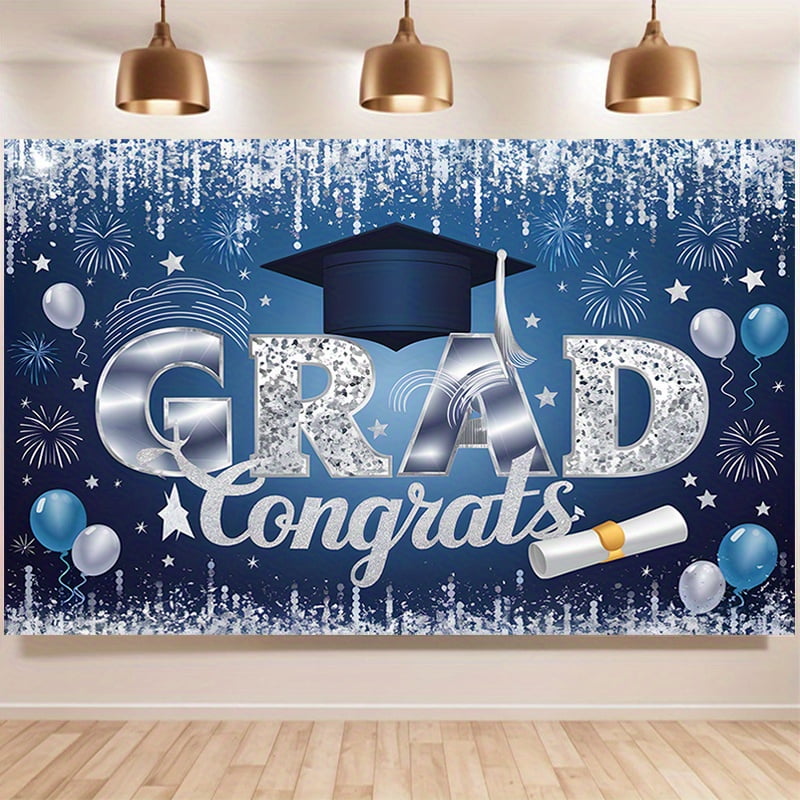 Class of 2025 Graduation Celebration Party Banner - Polyester Backdrop ...