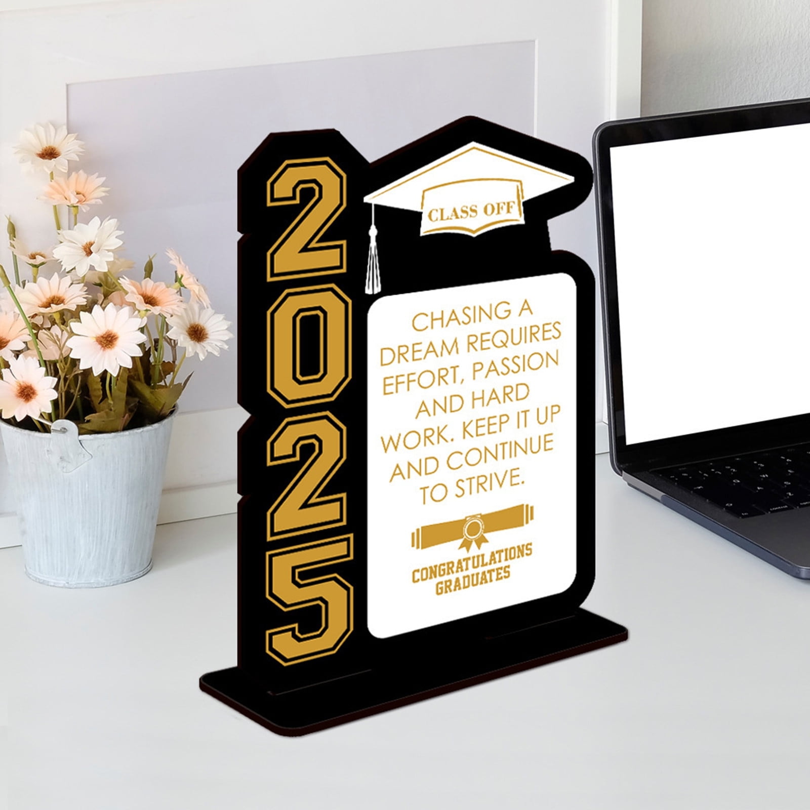 Class of 2025 Graduation Centerpiece - Rustic Wooden Table Decor for ...