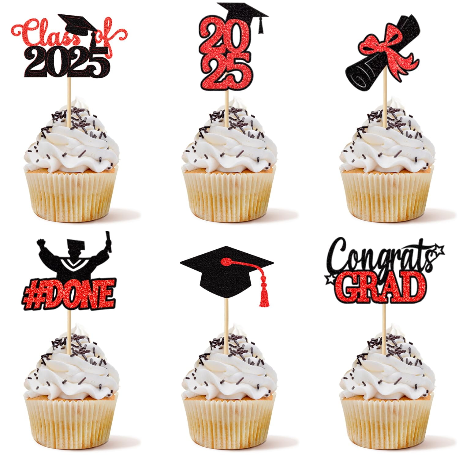 Class of 2025 Graduation Cupcake Topper - MDH1Celebrate Graduation Day ...
