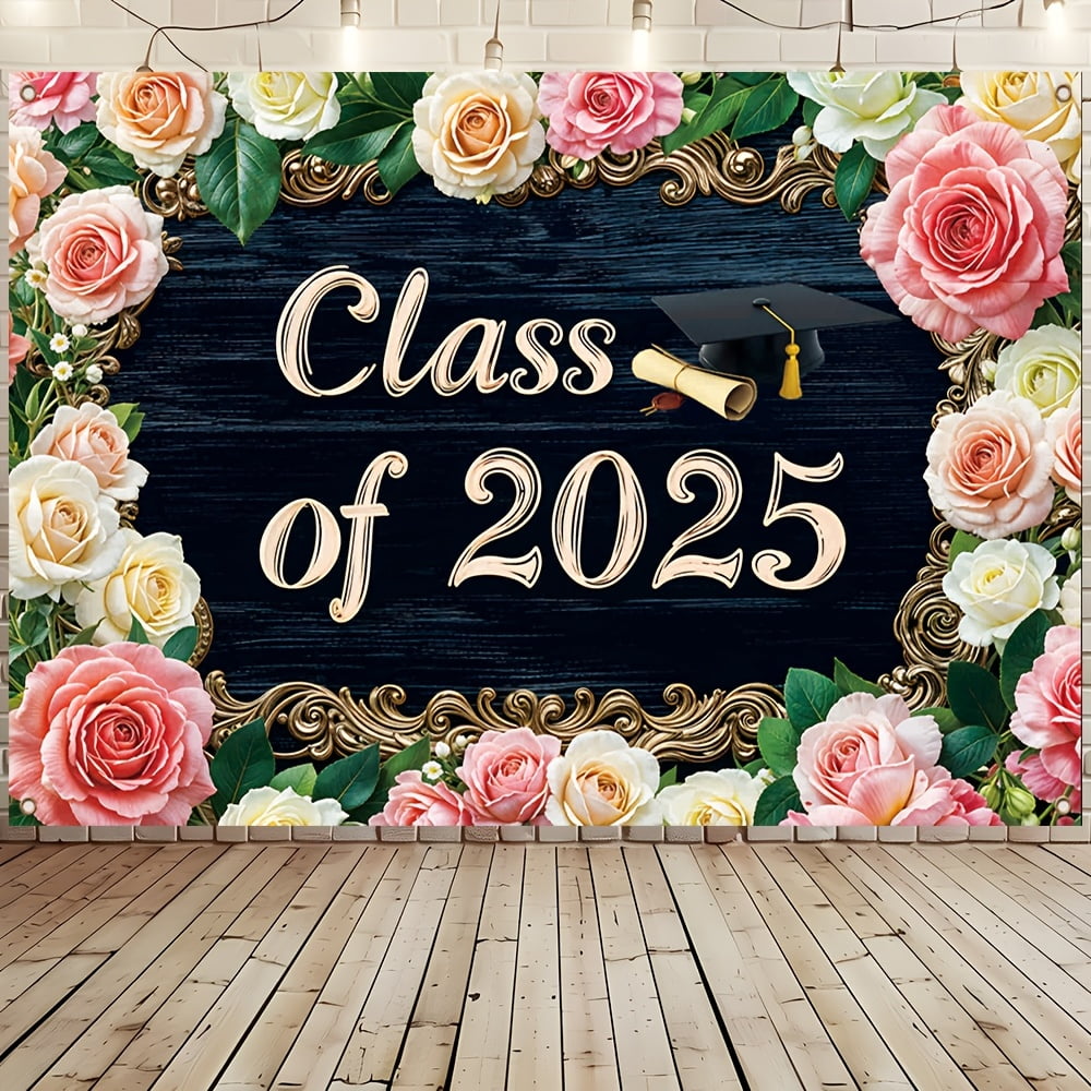 Class of 2025 Graduation Theme Banner, Polyester Durable, Congrats 2025 ...