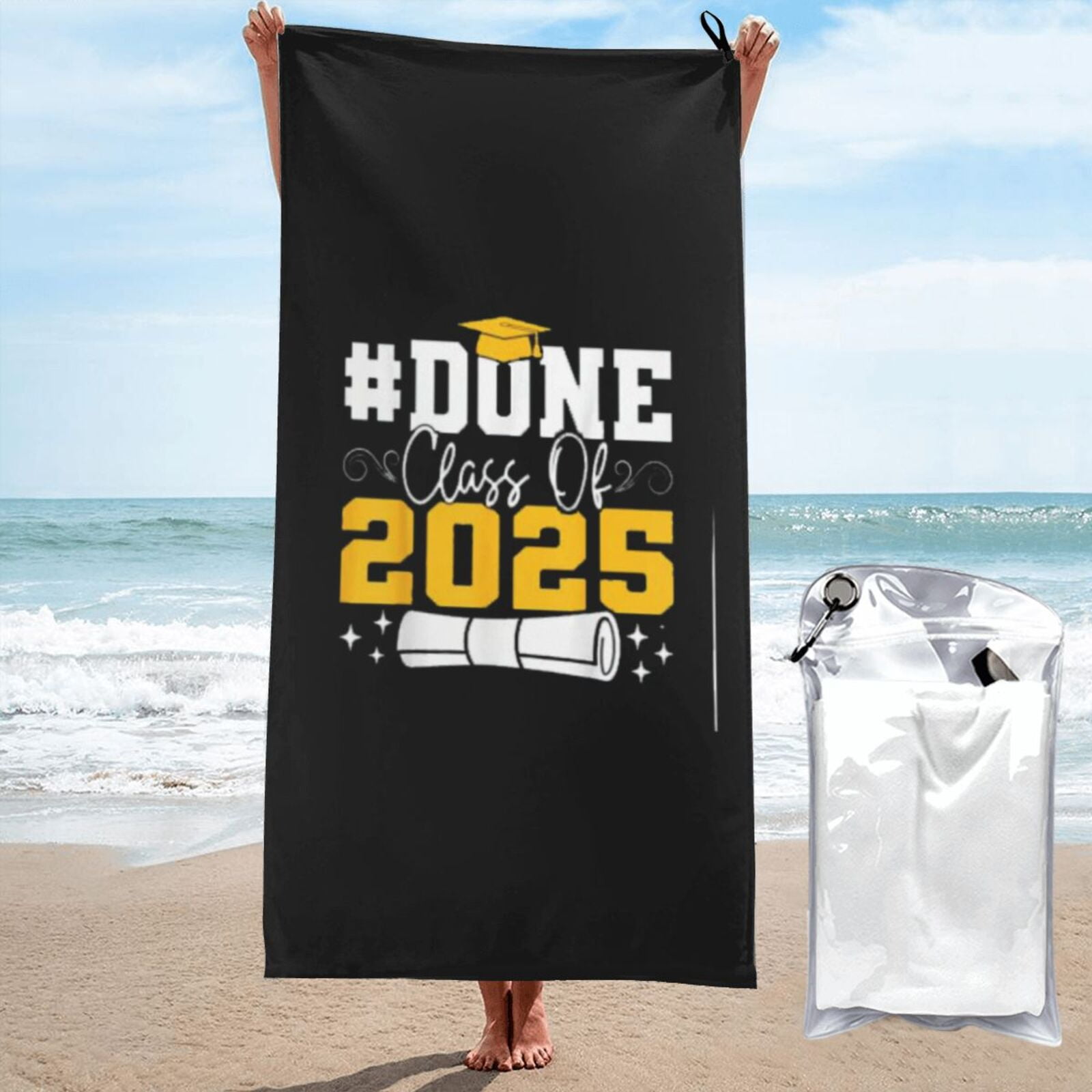 Class Of 2025 Senior 2025 Graduation 2025 Large Quick Dry Beach Towel ...