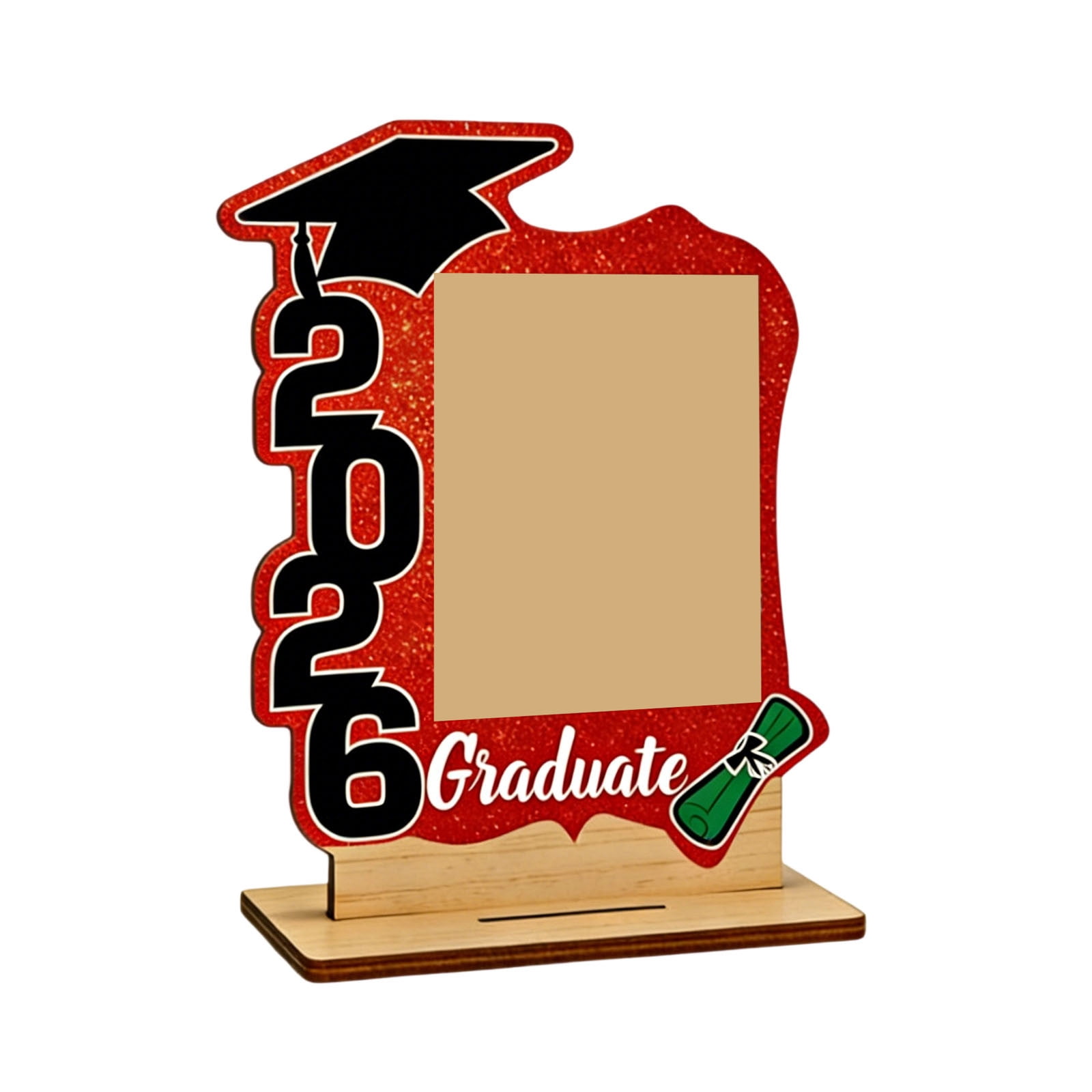 Class of 2026 Graduation 2026 Graduation Red Glitter Acrylic Photo ...