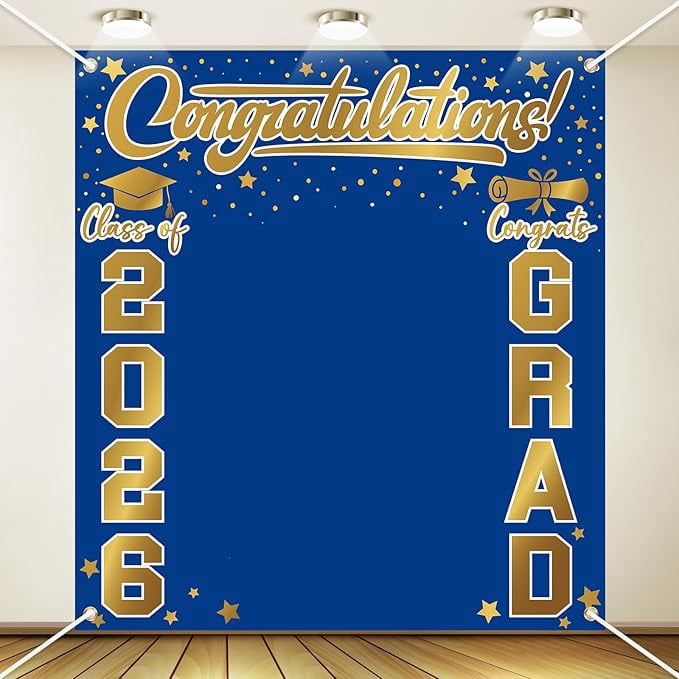 Class of 2026 Graduation Photo Booth Backdrop Frame, Congratulations ...