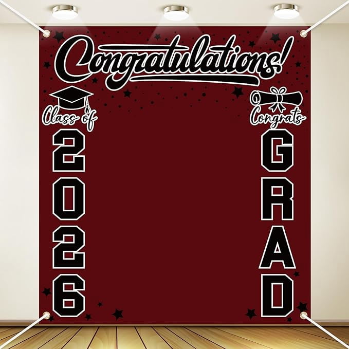 Class of 2026 Graduation Photo Booth Backdrop Frame, Congratulations ...