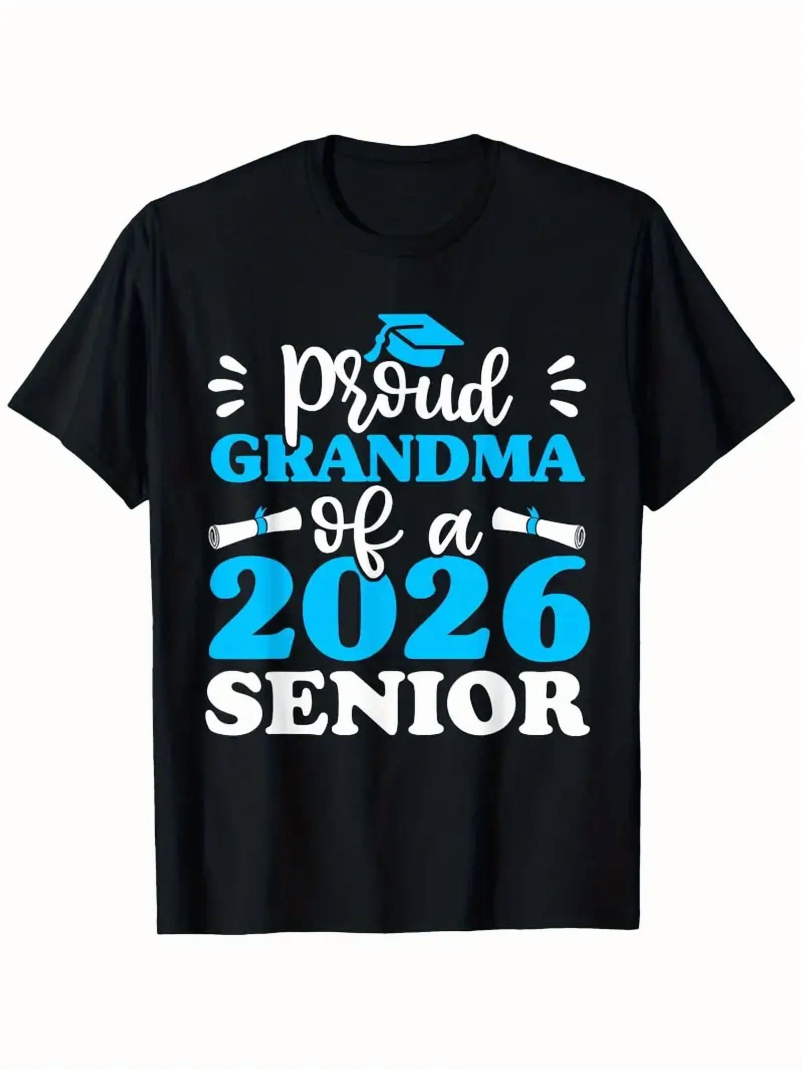 Class of 2026 Proud Grandma of a Senior T-Shirt - Bold Blue Graduation ...