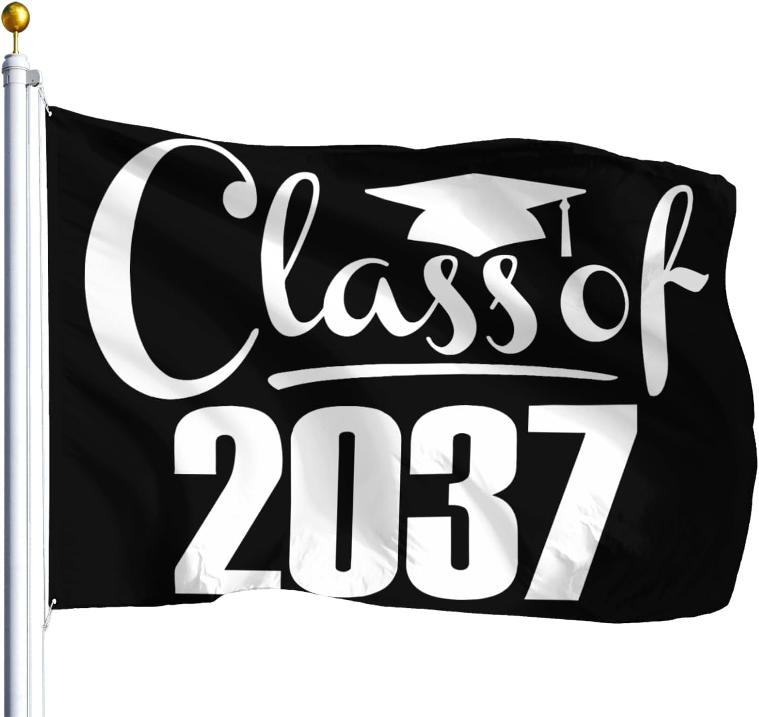 Class Of 2037 Grow With Mes Handprints Kindergarten Graduation Flags ...