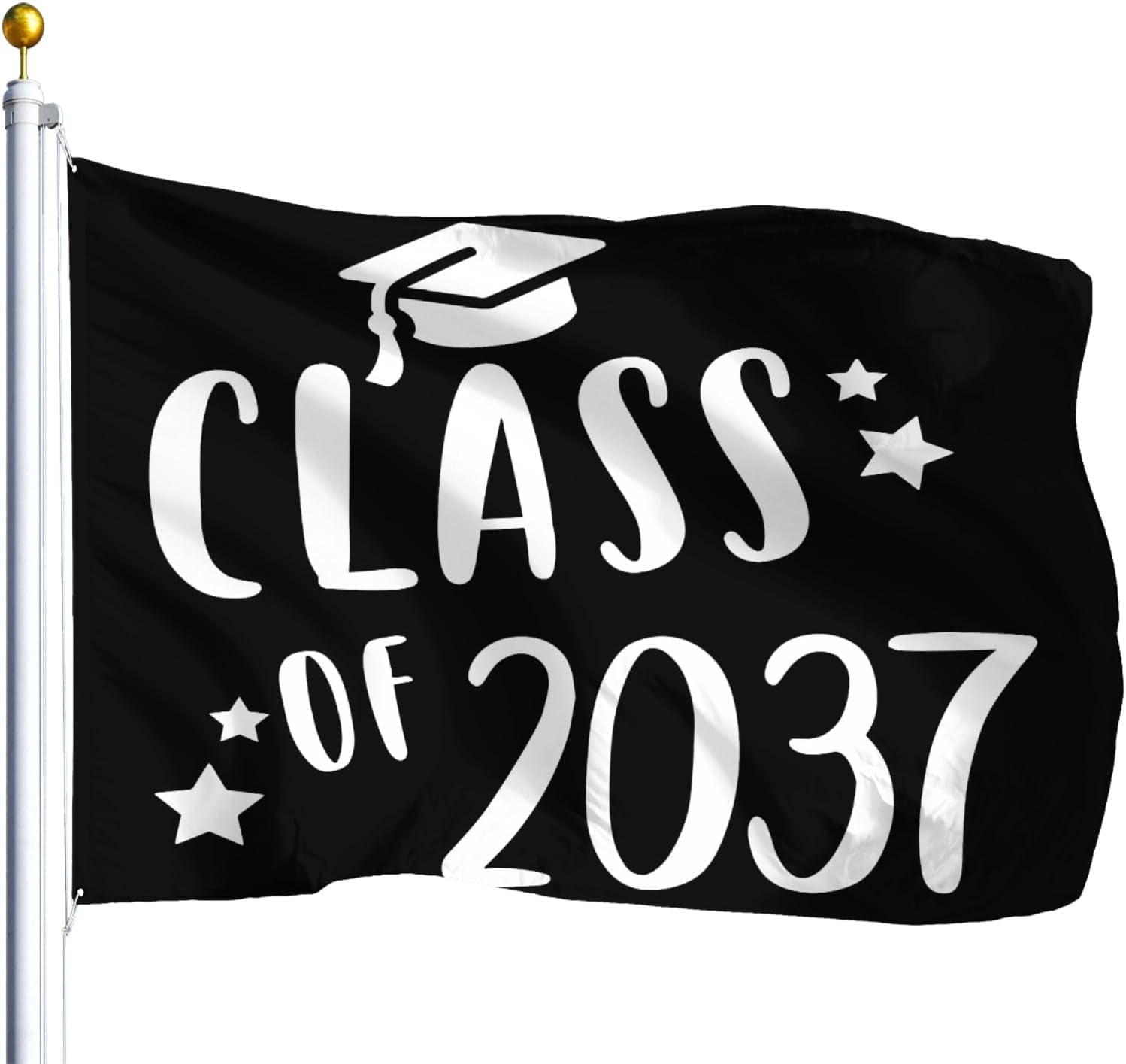 Class Of 2037 Grow With Mes Handprints Kindergarten Graduation Flags ...