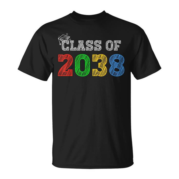 Class of 2038 Grow With Me Graduation First Day of School T-Shirt ...