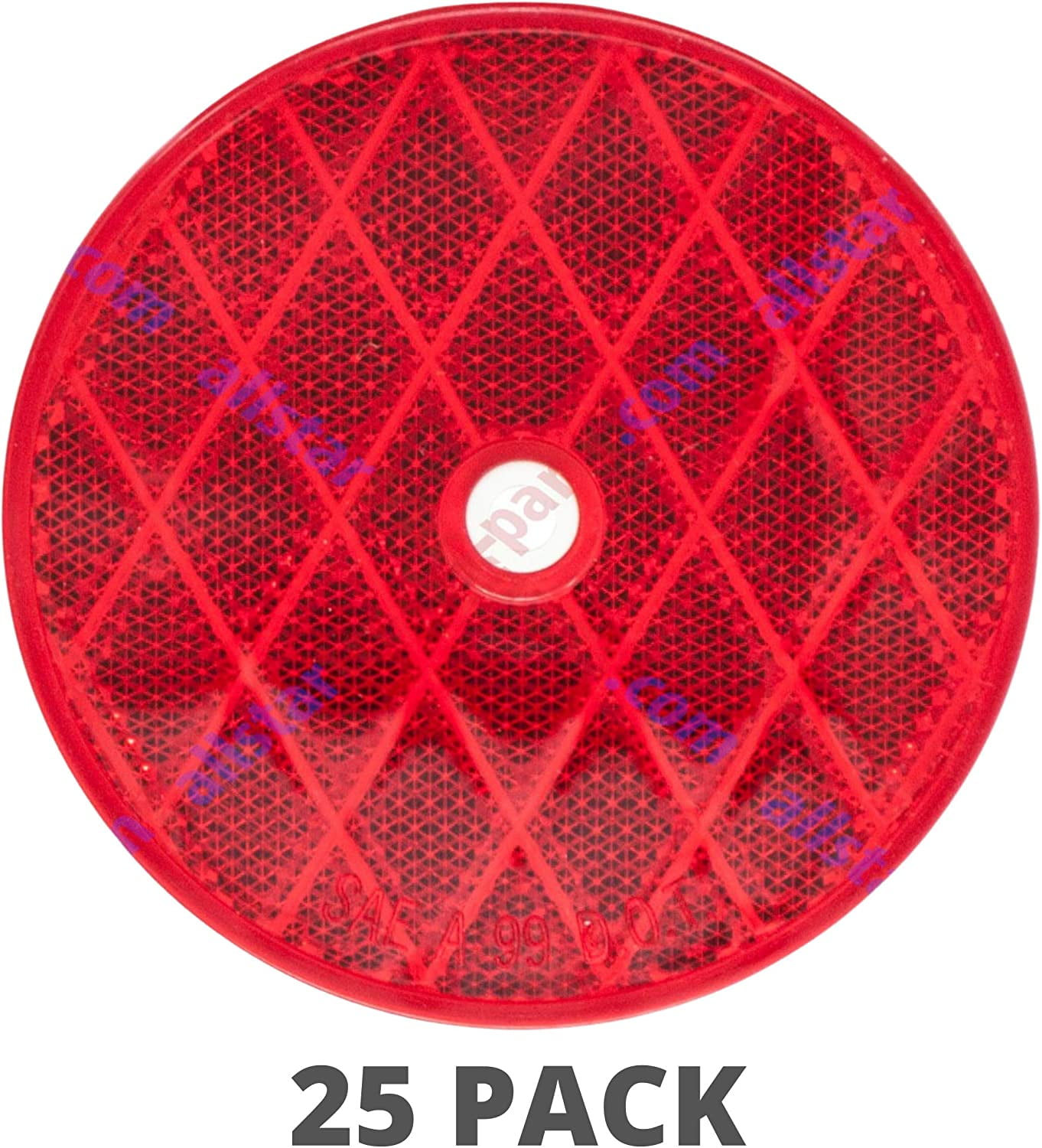 Class A 3-3/16" Round Red/Amber/White Reflector with Center Mounting ...