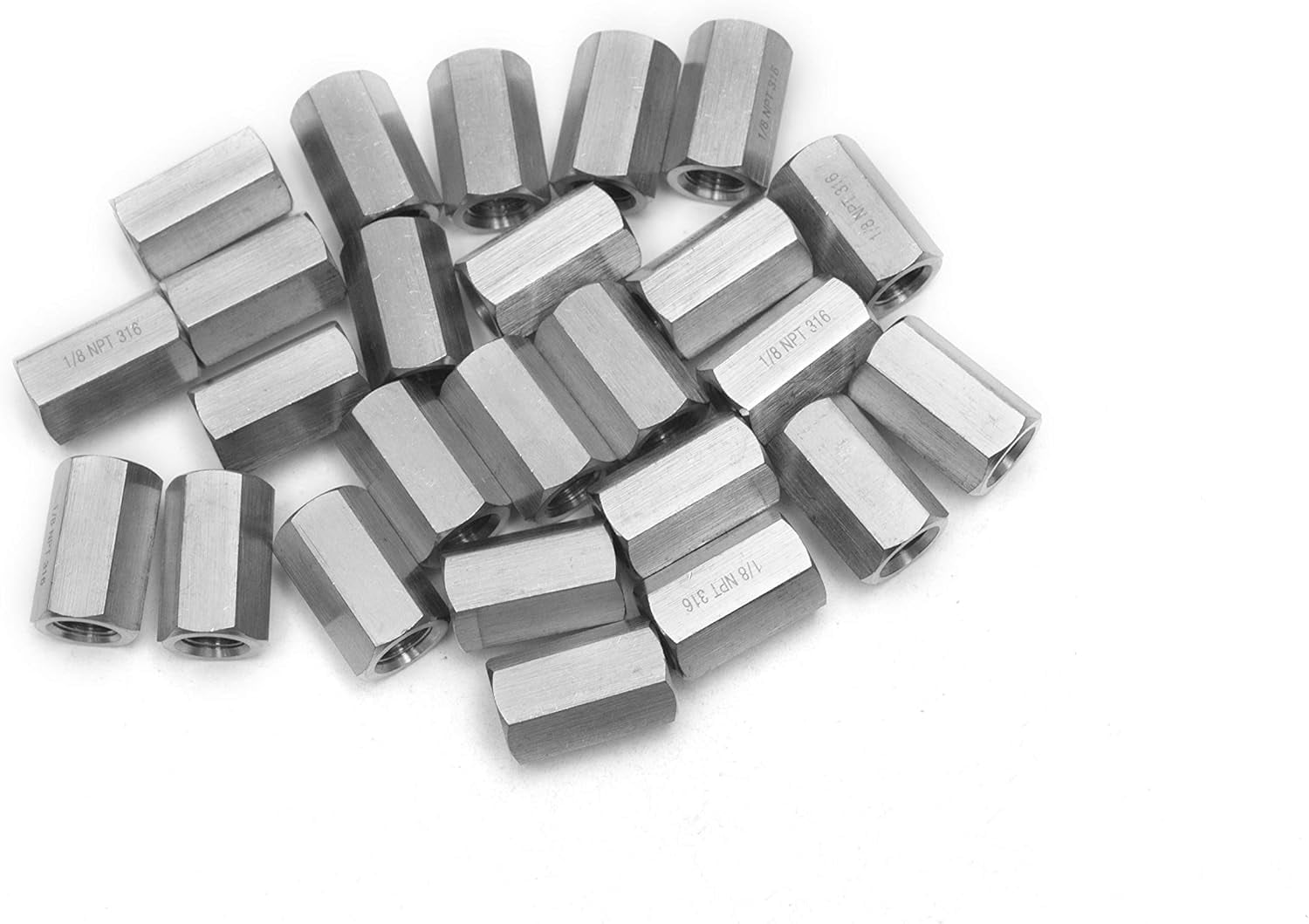 Class 3000 Stainless Steel 316 Pipe Fitting 1/8" Female NPT Coupling ...