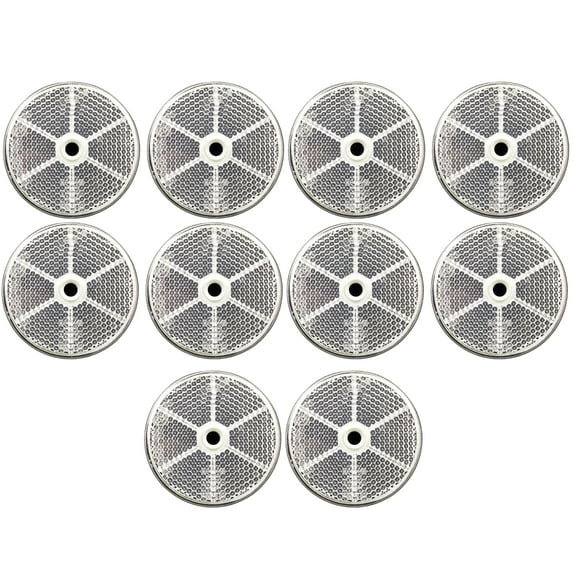 Class A 2" Round Reflector with Center Mounting Hole 10X White Trailers ...
