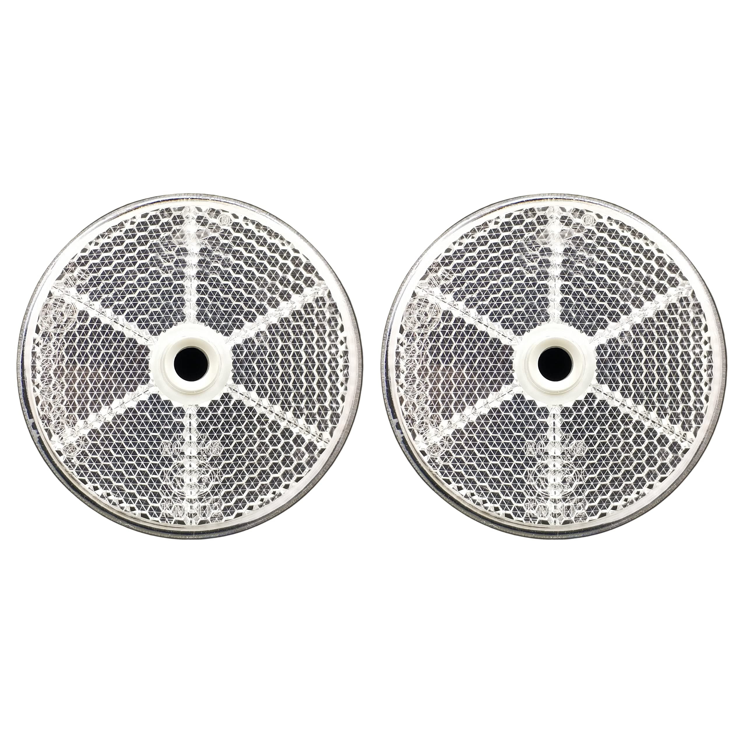 Class A 2" Round Reflector with Center Mounting Hole 2X White for ...