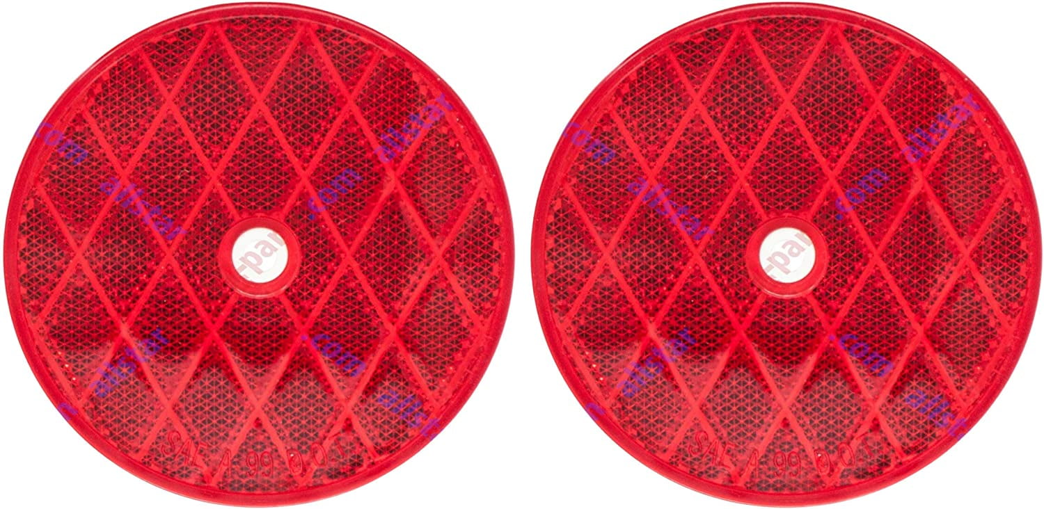 Class A 3-3/16" Round Red/Amber/White Reflector with Center Mounting ...