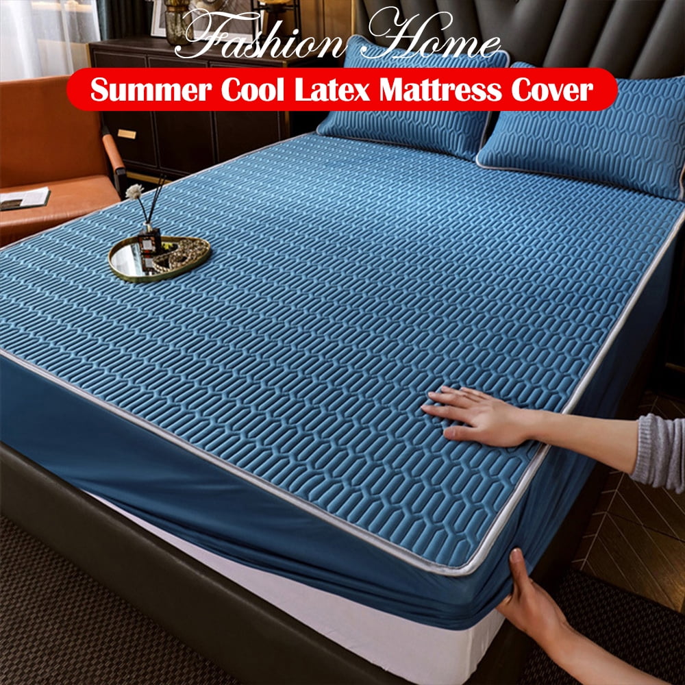 Class A Latex Mattress Cover 3-piece set Cool Mat Thicker Double ...