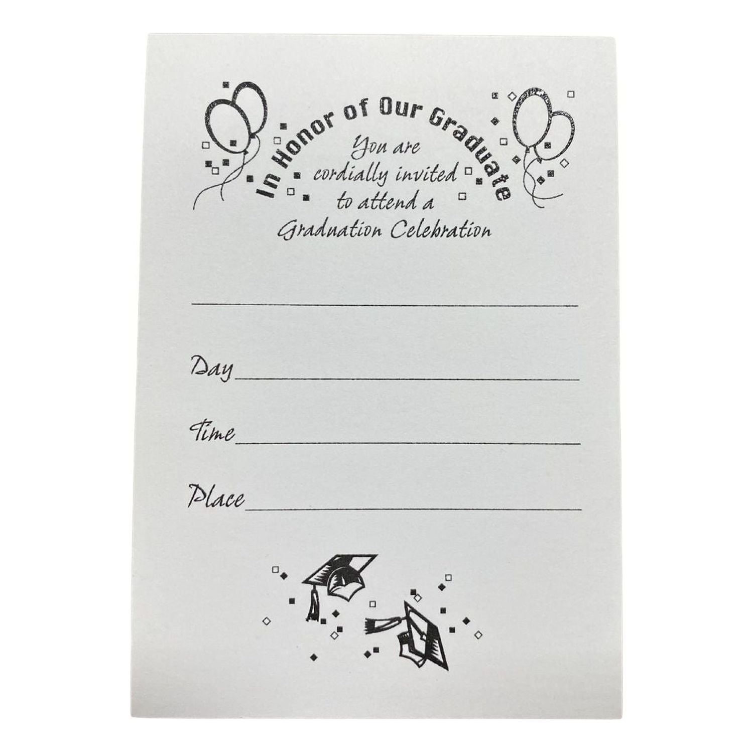 Class Act Graduation Graduation Celebration Invitation Write In Cards ...