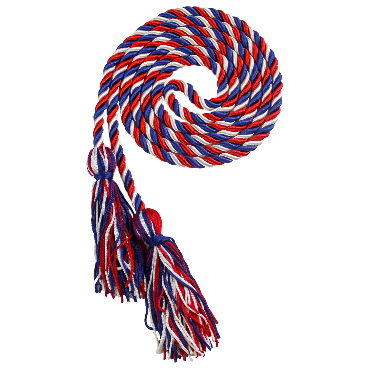 Class Act Graduation Single Honor Cord 60 inch length, Red White Blue ...