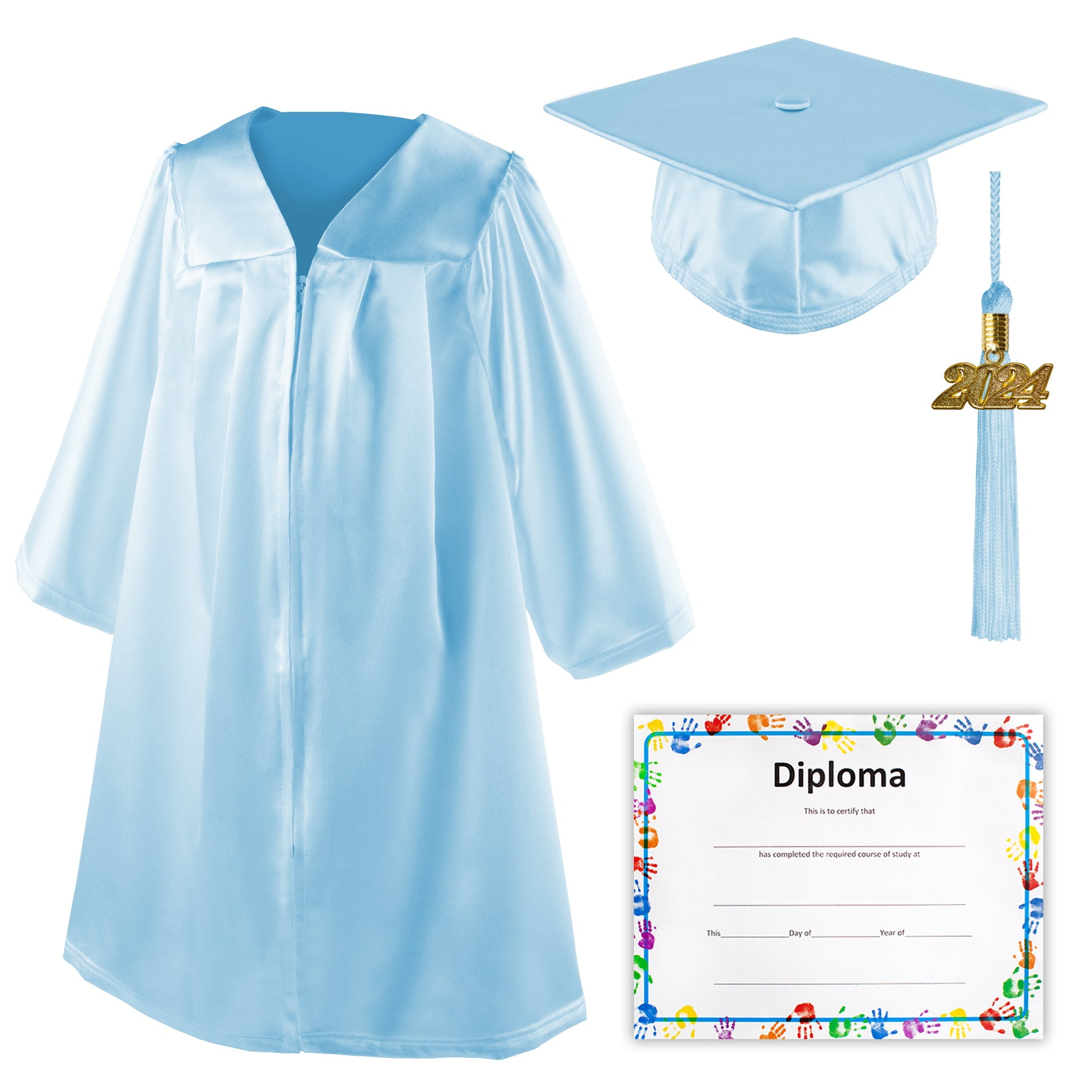 Class Act Graduation Shiny Kindergarten Preschool Graduation Cap & Gown ...