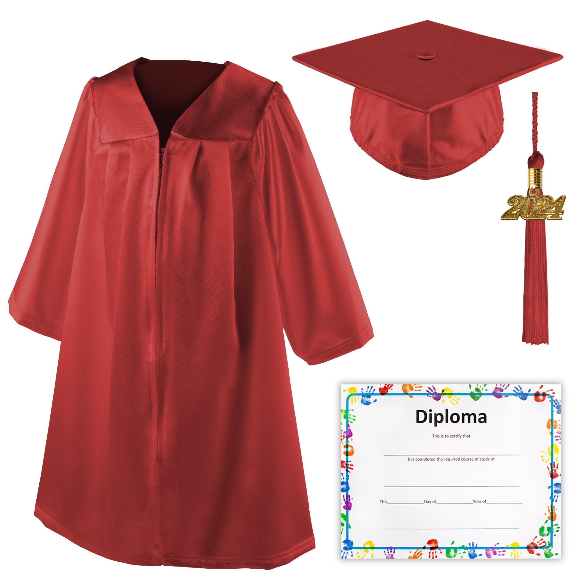 Class Act Graduation Shiny Kindergarten Preschool Graduation Cap & Gown ...