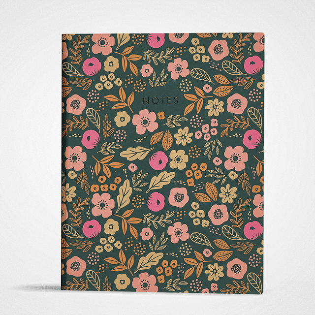 Class Act Stationery Floral Book Bound Paper 10"x8" Journal, 100 CR ...