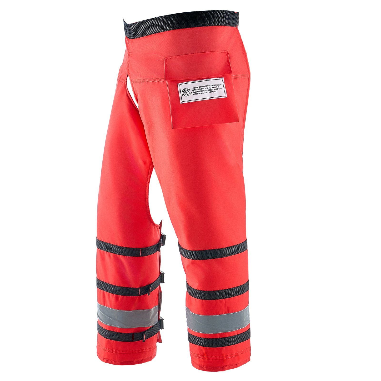 Apron Style Chainsaw Chaps Class D 8 Layers Adjustable Belt Gear Pocket ...