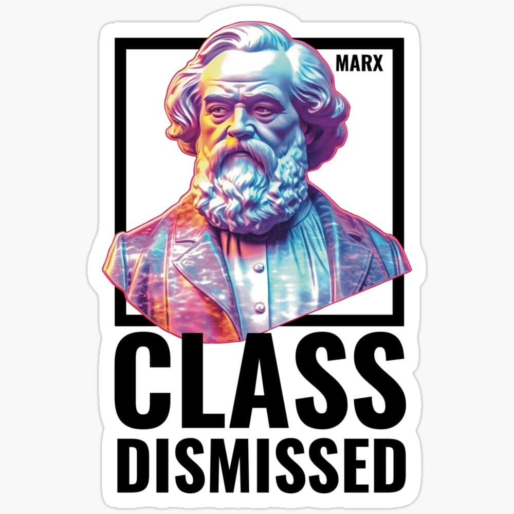 Class Dismissed Karl Marx Class War Stickerphone Decal Water Bottle ...