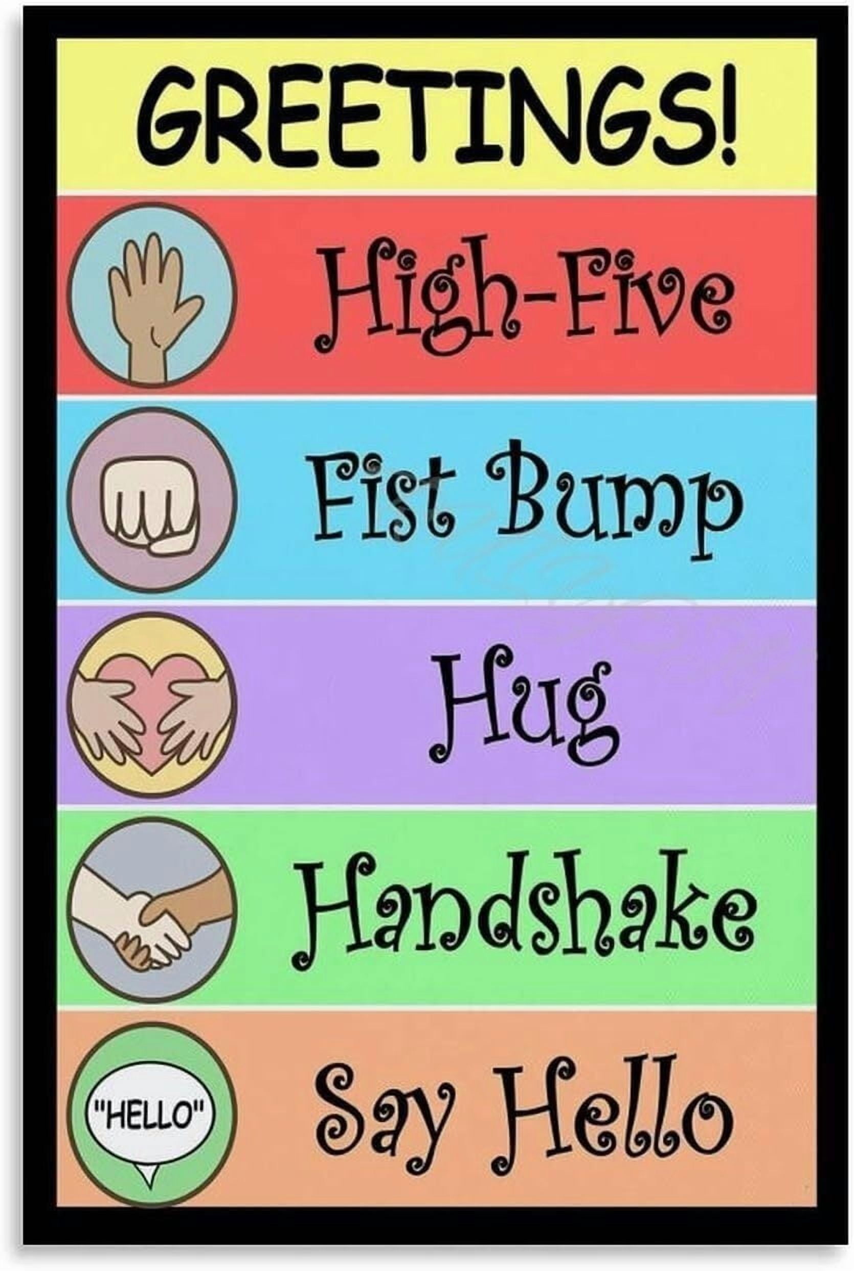 Class Greetings Poster Classroom Rules Educational for Preschool ...
