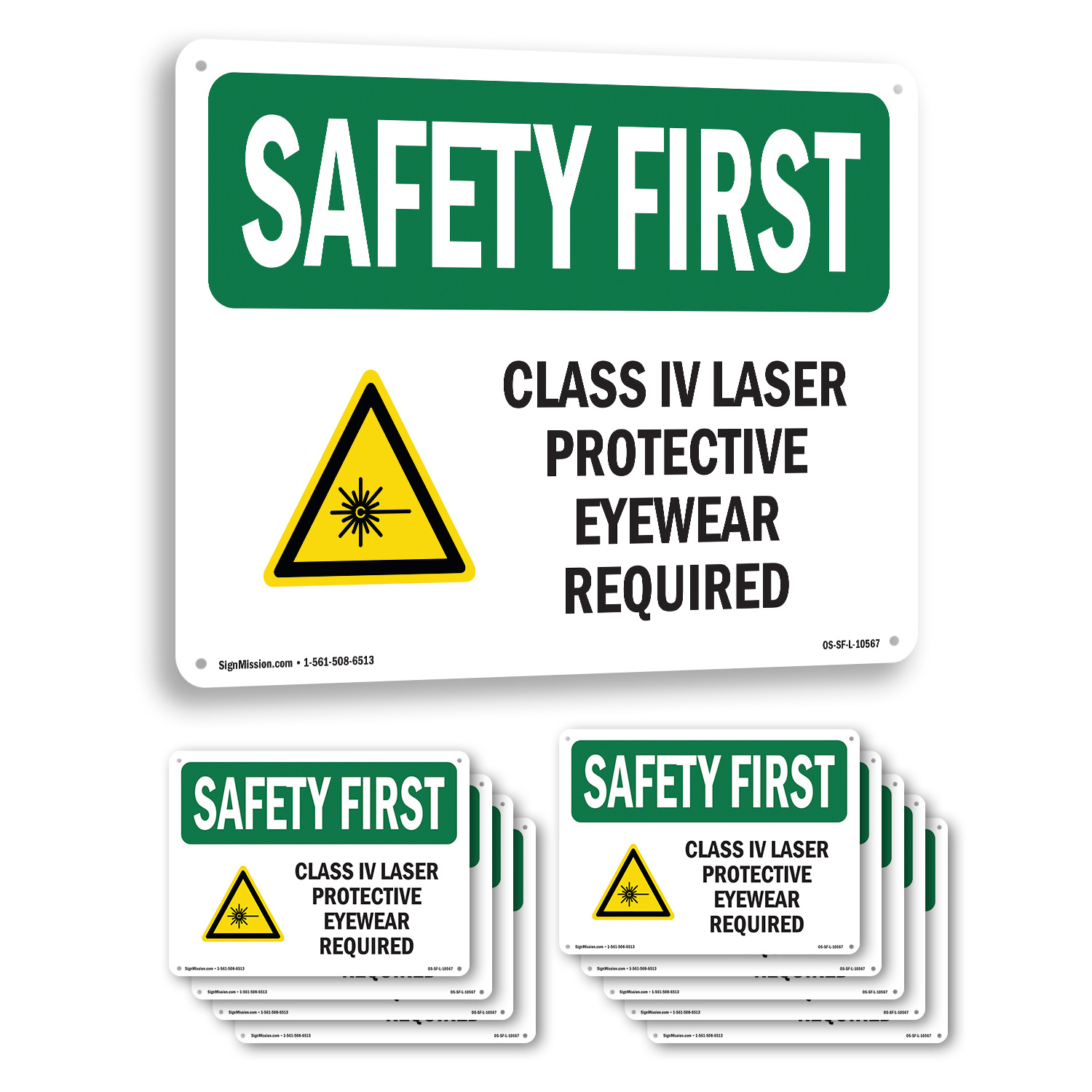 Class IV Laser Protective Eyewear With Symbol OSHA SAFETY FIRST Rigid ...