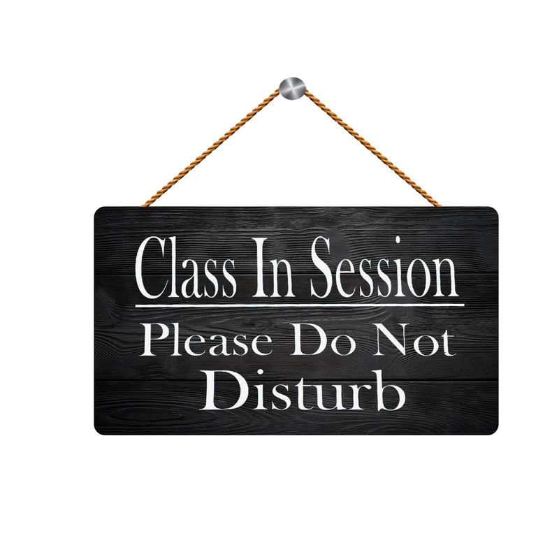 Class In Session Please Do Not Disturb Wooden Sign Wall Art 12 X 6 Inch ...