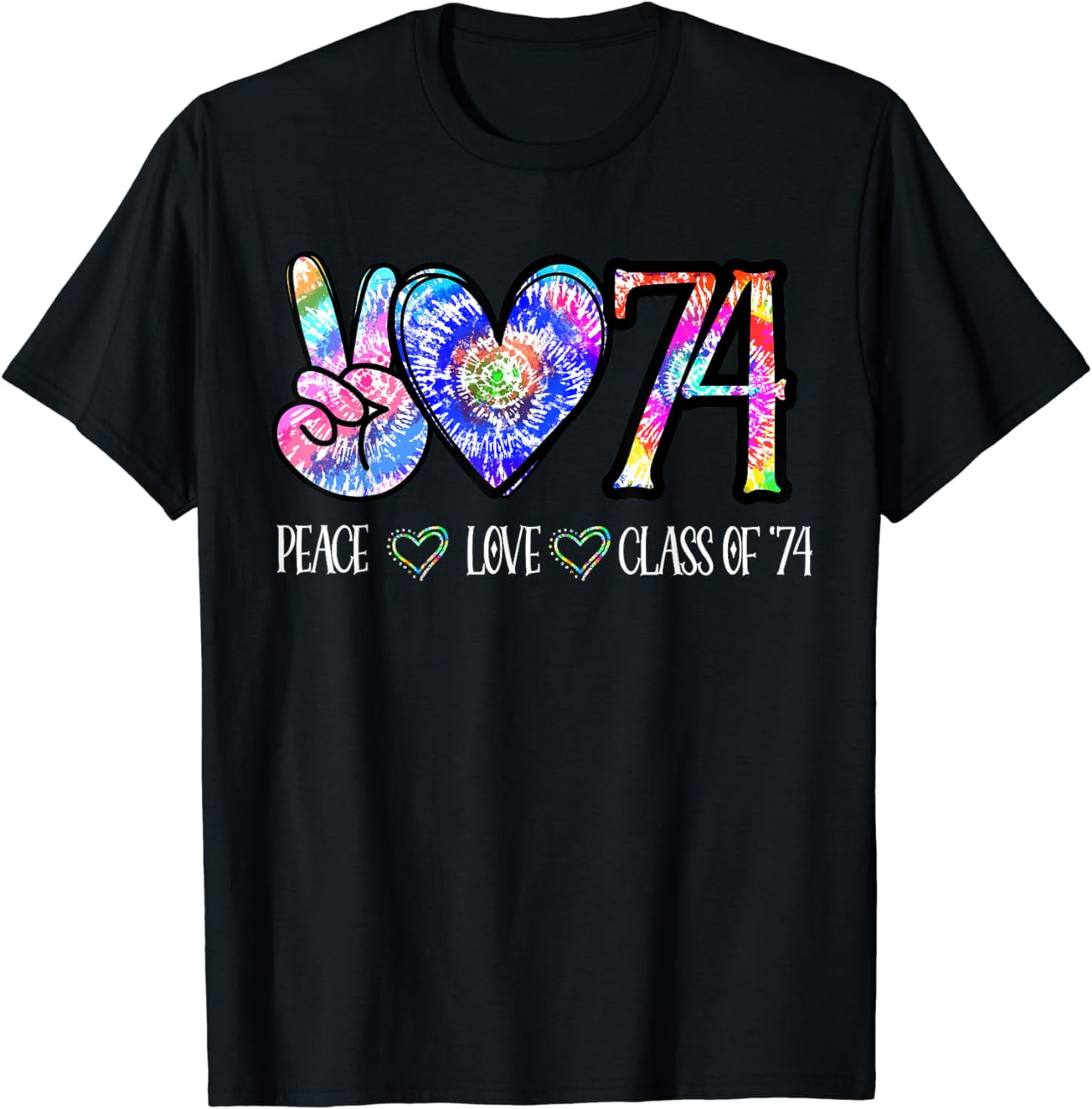 Class Of 1974 50th Class Reunion Tie Dye Senior Graduation Cotton T ...