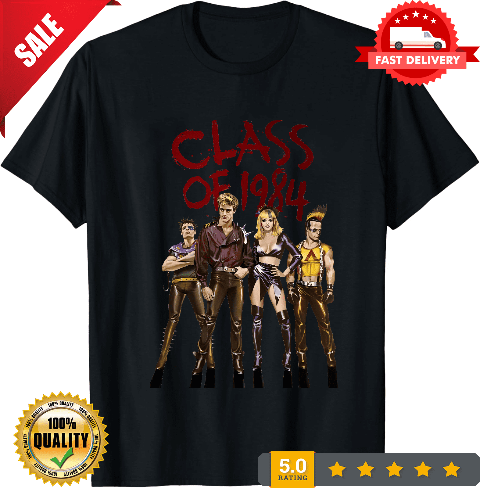 Class Of 1984 T-Shirt Retro 80's Movie Tee - White, LIMITED EDITION ...