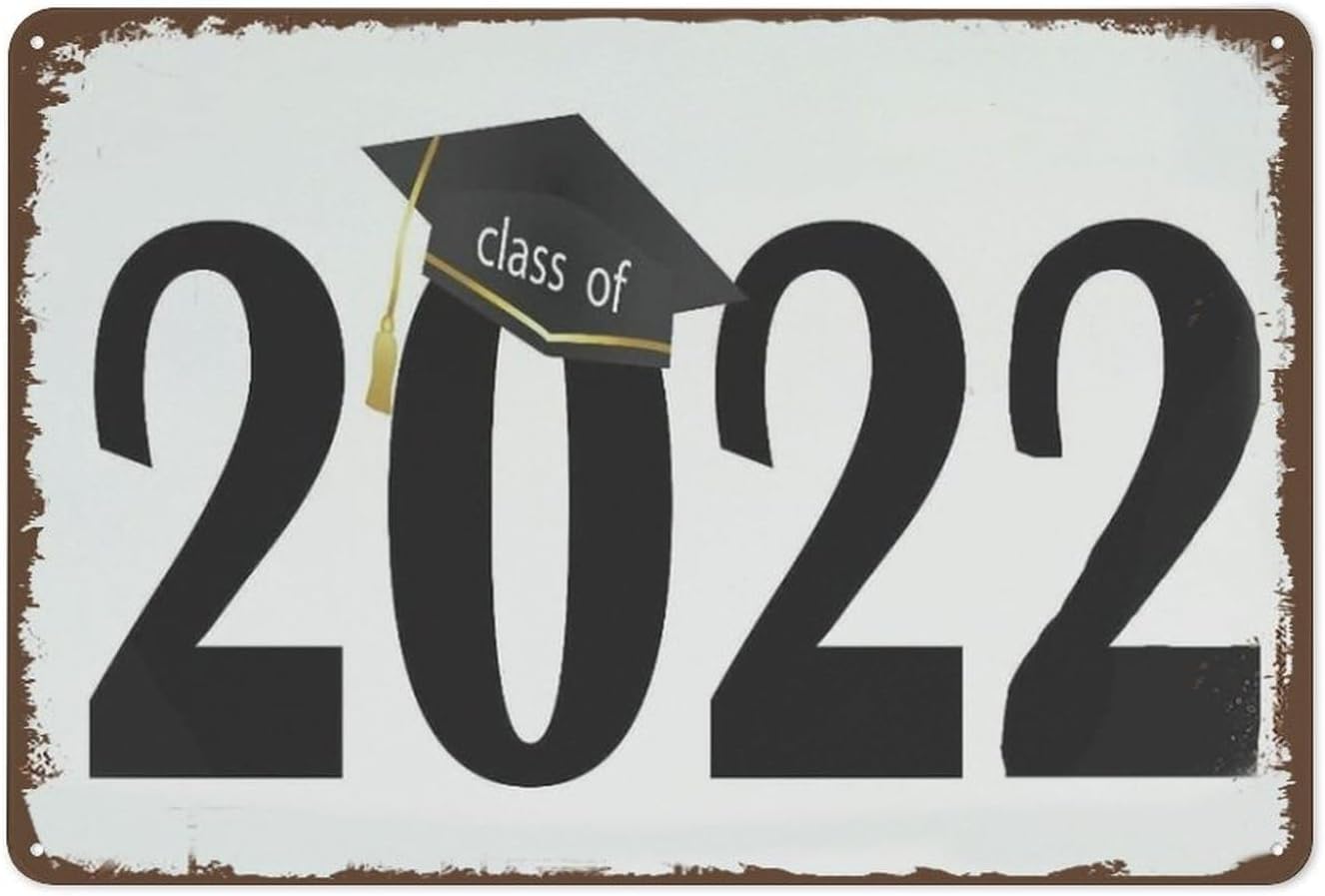 Class Of 2022 Cap Senior 2022 Metal Tin Sign Wall Decor Vintage Funny ...