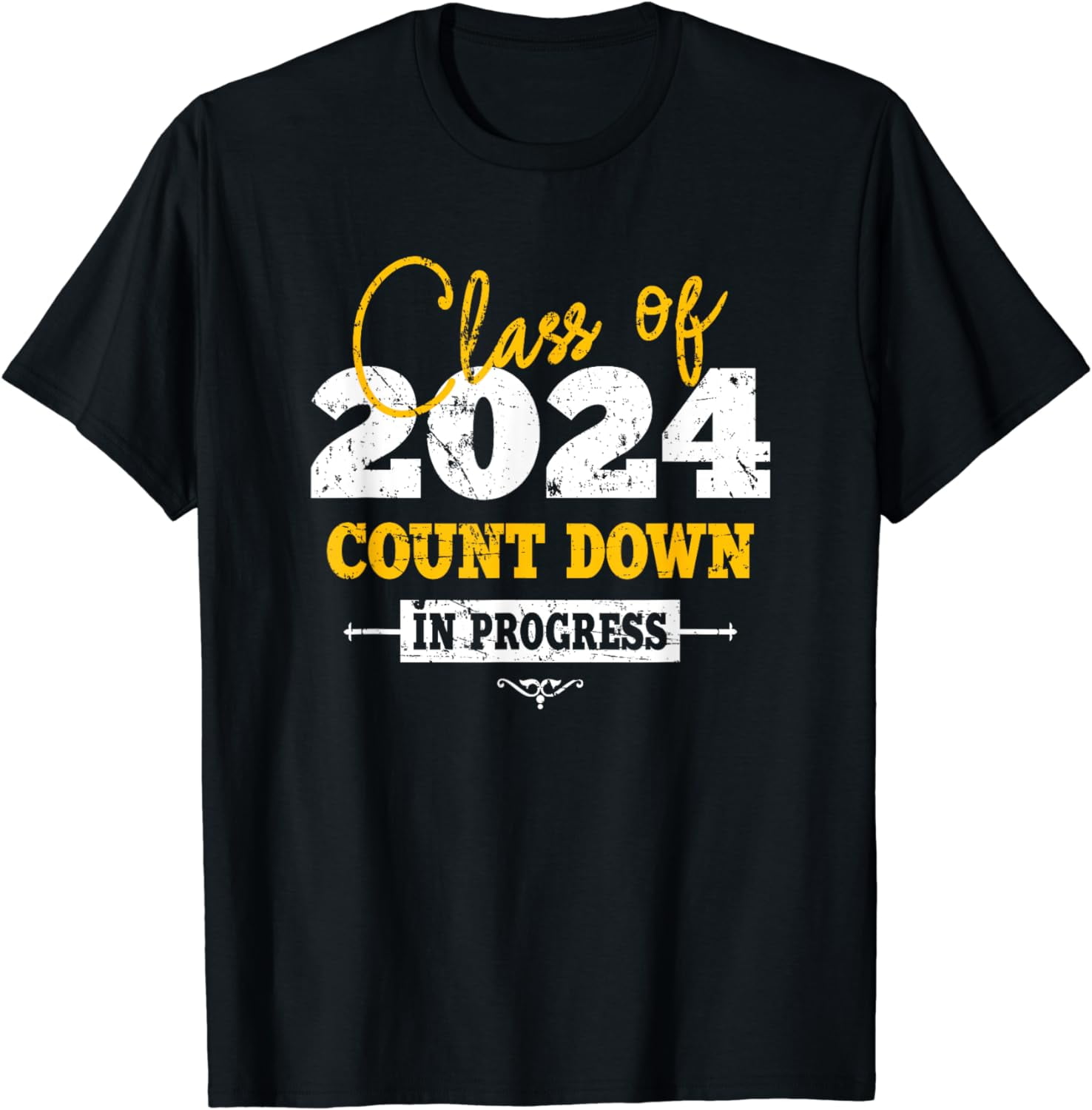 Class Of 2024 Count Down Funny Grad 2022 First Day Junior T-Shirt ...