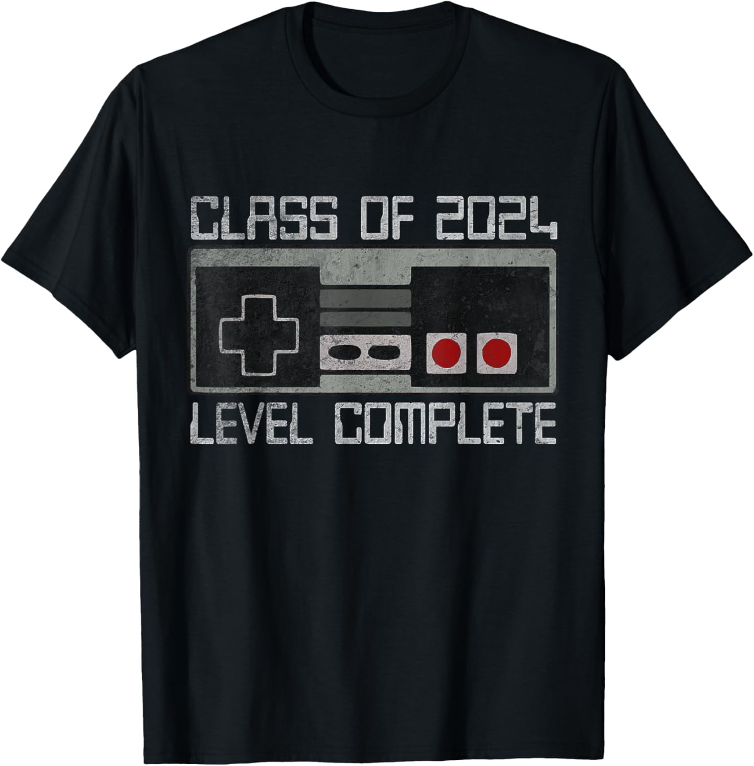 Class Of 2024 Level Complete Senior Graduation Gamer Grad T-Shirt ...