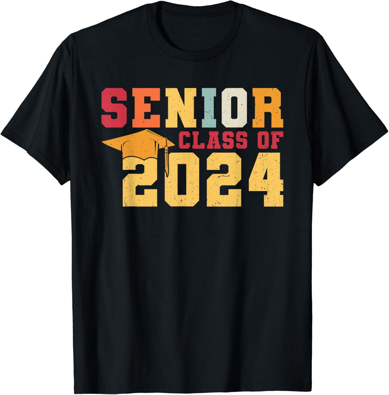Class Of 2024 Seniors High School College Graduation Retro T-Shirt All ...