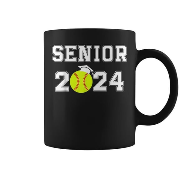 Class Of 2024 Softball Player Senior 2024 High School Grad Coffee Mugs ...