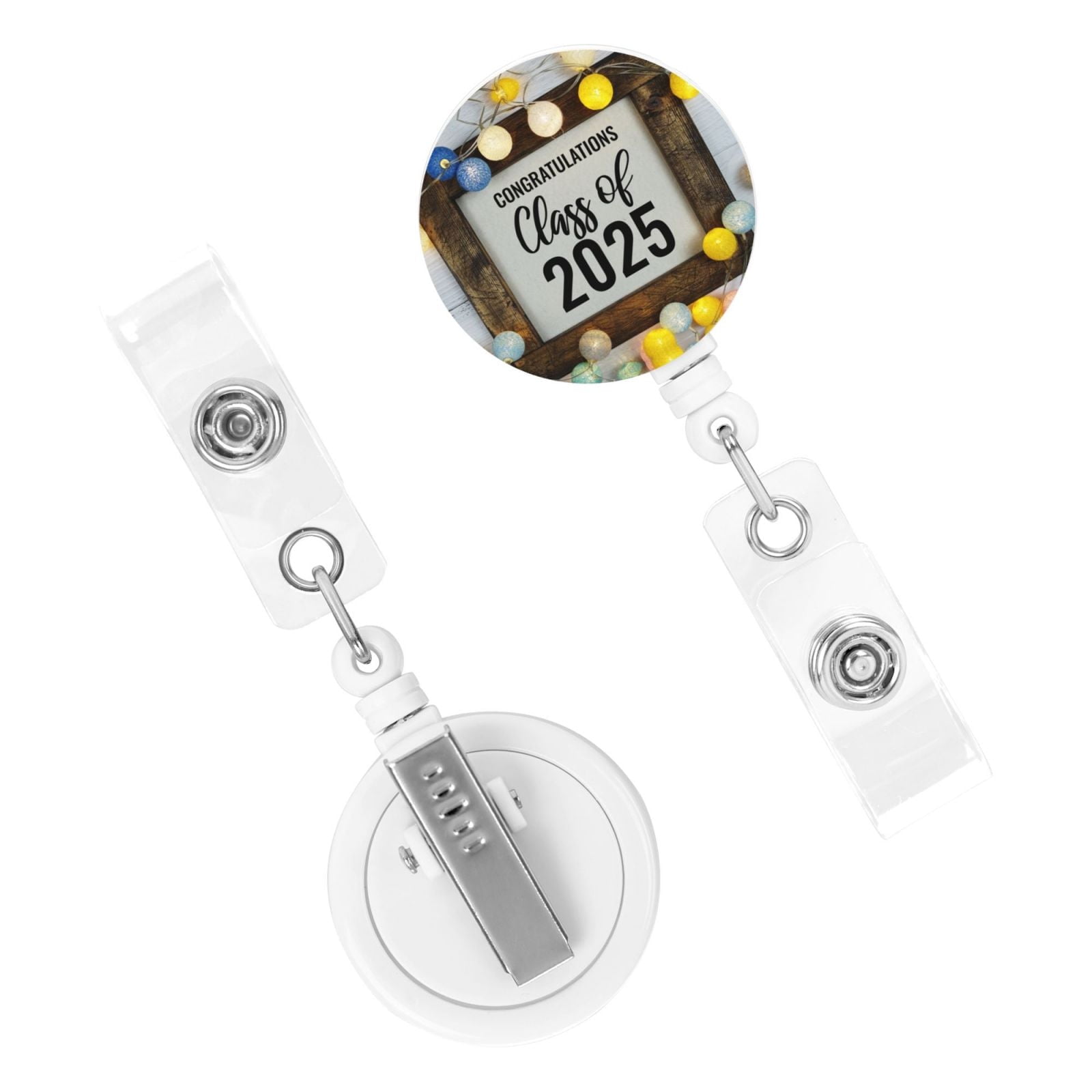Class Of 2025 Badge Reel Retractable Badge Clip Id Card Name Tags ...
