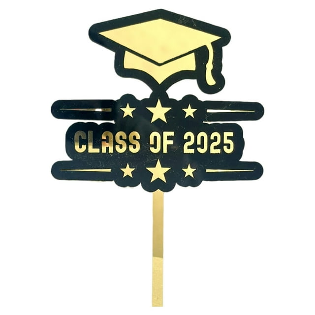Class Of 2025 Graduation Cupcake Toppers Glitter Diploma Cap Cupcake ...