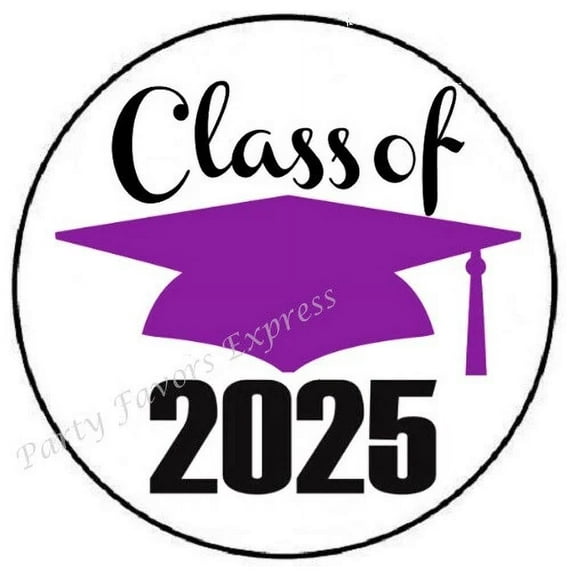 Class Of 2025 Purple Graduation Stickers Phone Decal Water Bottle ...