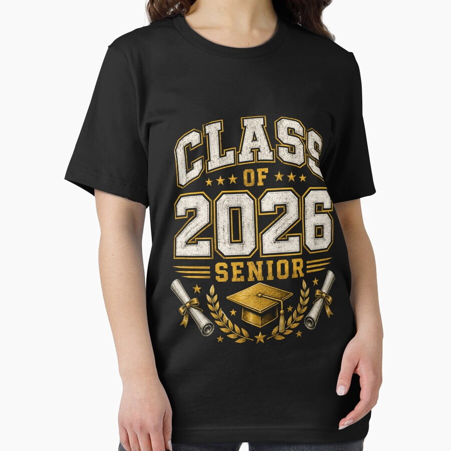 Class Of 2026 Graduation Cap Gown School Spirit Senior Year Unisex T ...