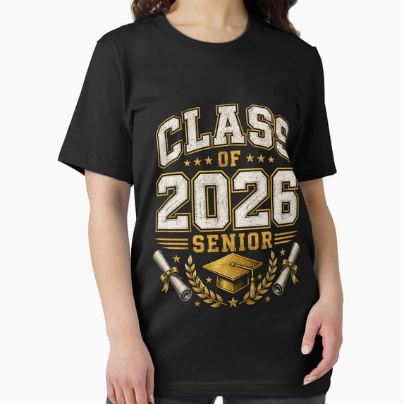 Class Of 2026 Graduation Cap Gown School Spirit Senior Year Unisex T ...
